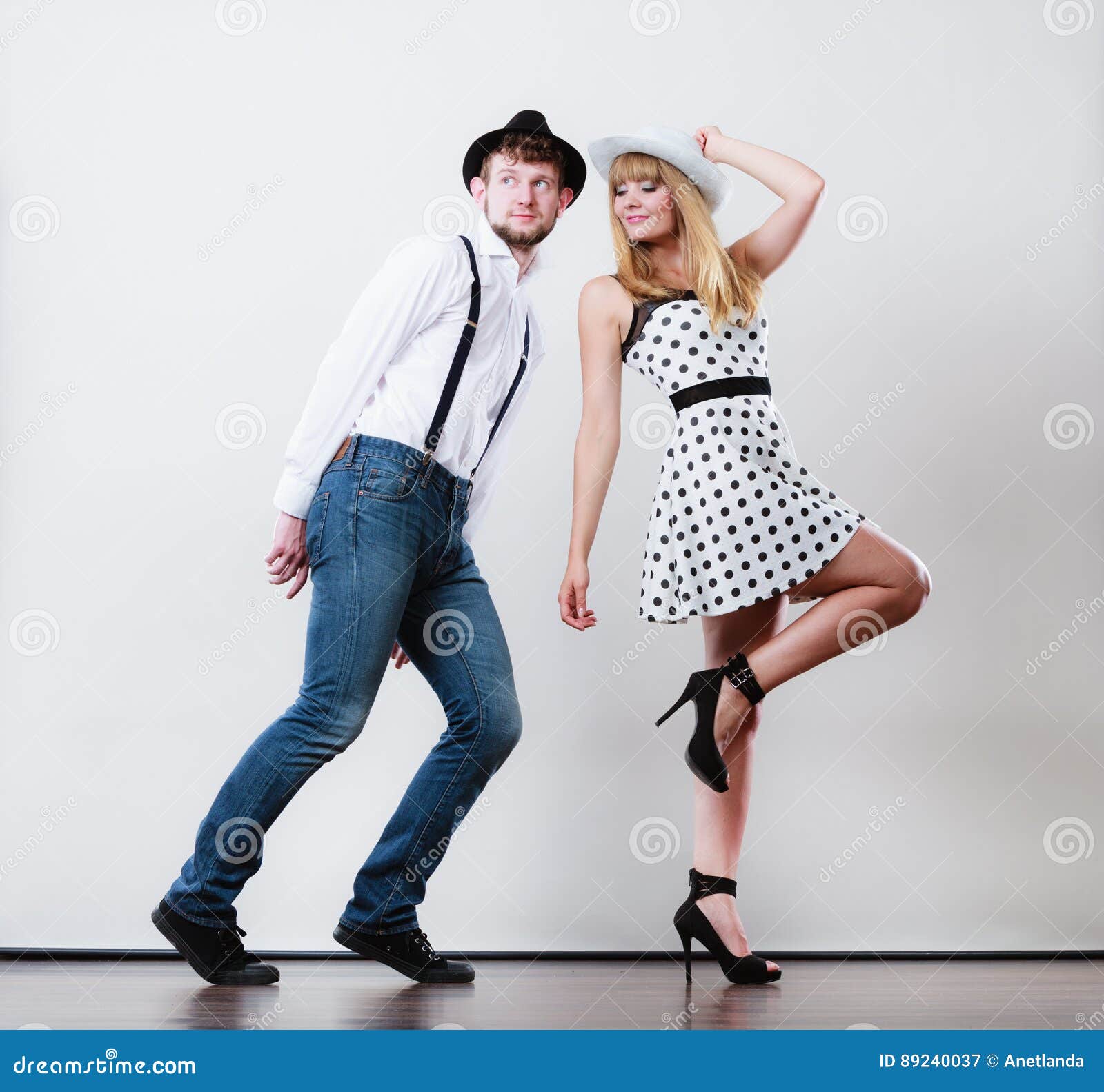 Young happy couple dancing stock image. Image of young - 89240037
