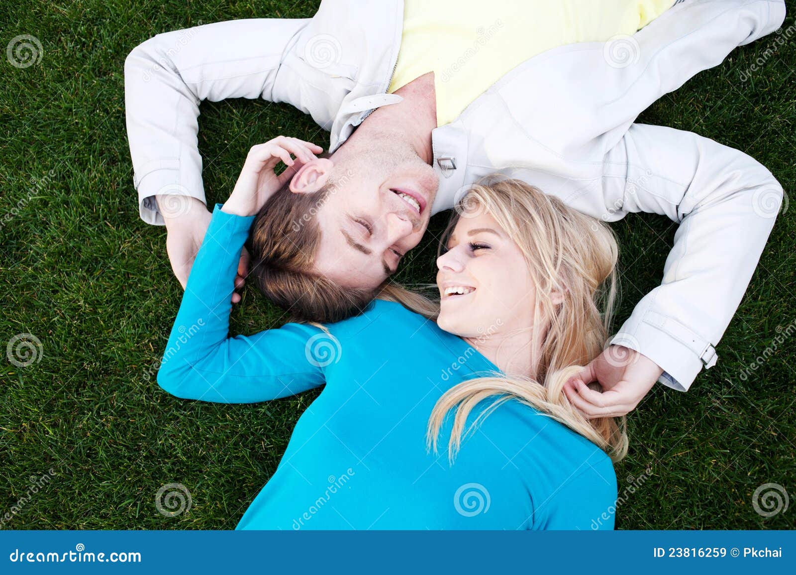 Young happy couple in love stock image. Image of relaxation - 23816259