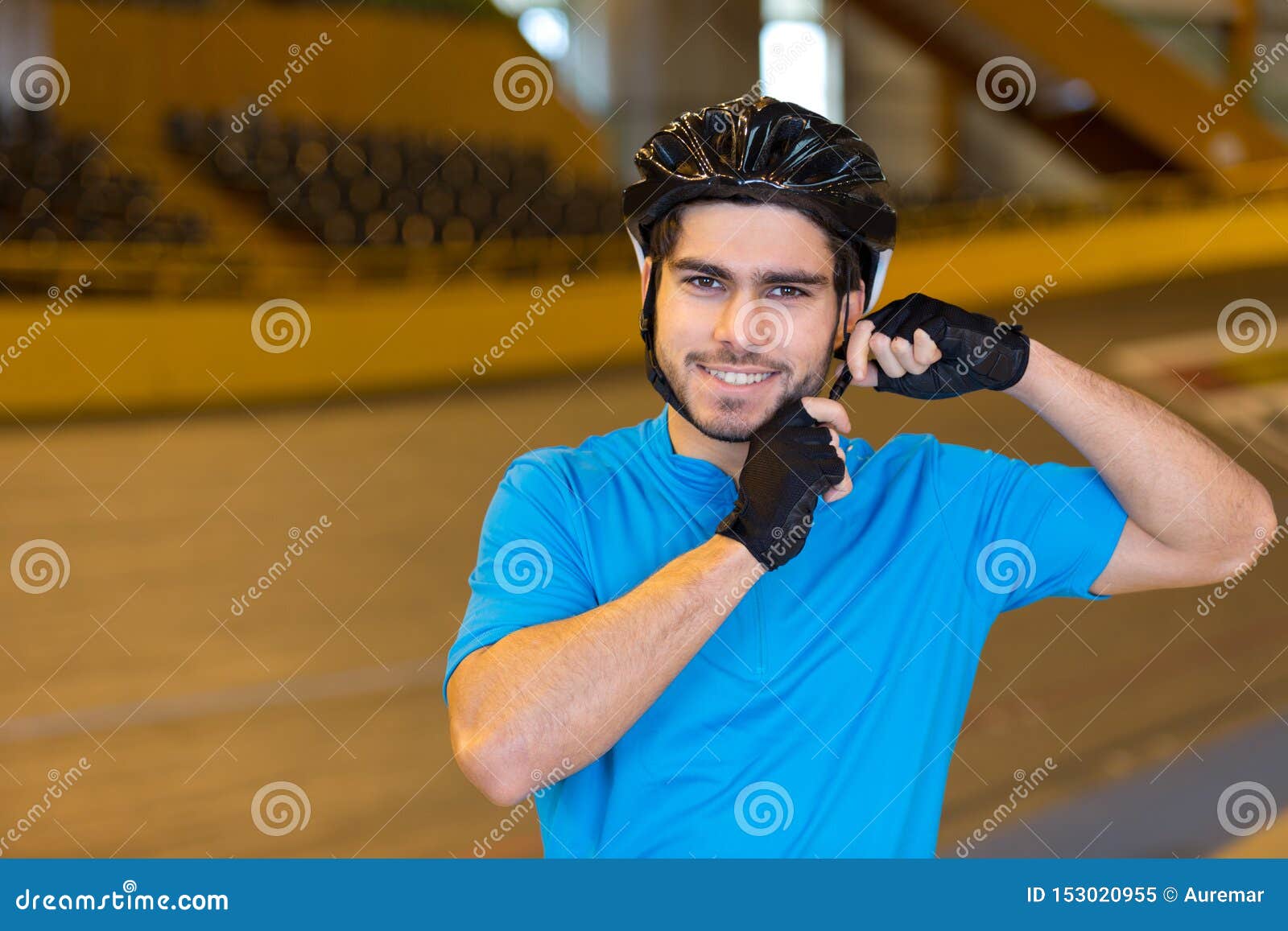 Young Happy Cyclist on Cycle Track Stock Image - Image of bicycle, race ...