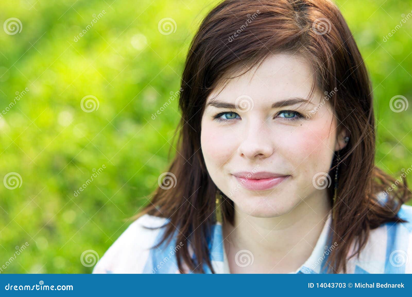 Young Happy Girl Portrait in Spring Stock Image - Image of fresh ...