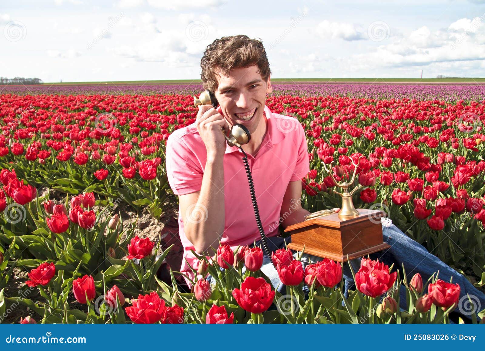 Young Happy Guy Making a Phone Call Stock Photo - Image of phone ...