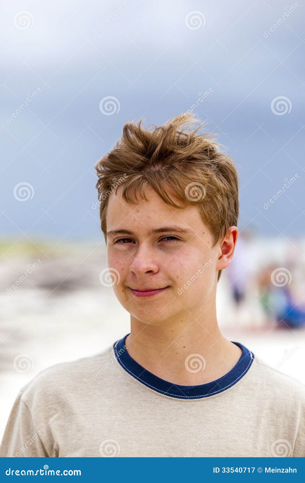 Young Happy Handsome Boy at the Beach Stock Image - Image of caucasian ...