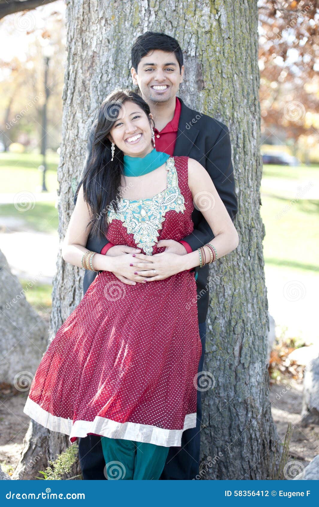 Young Happy Indian Couple stock photo. Image of asian - 58356412