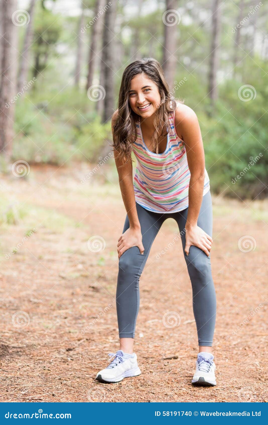 Young Happy Jogger Looking at Camera Stock Photo - Image of exercising ...