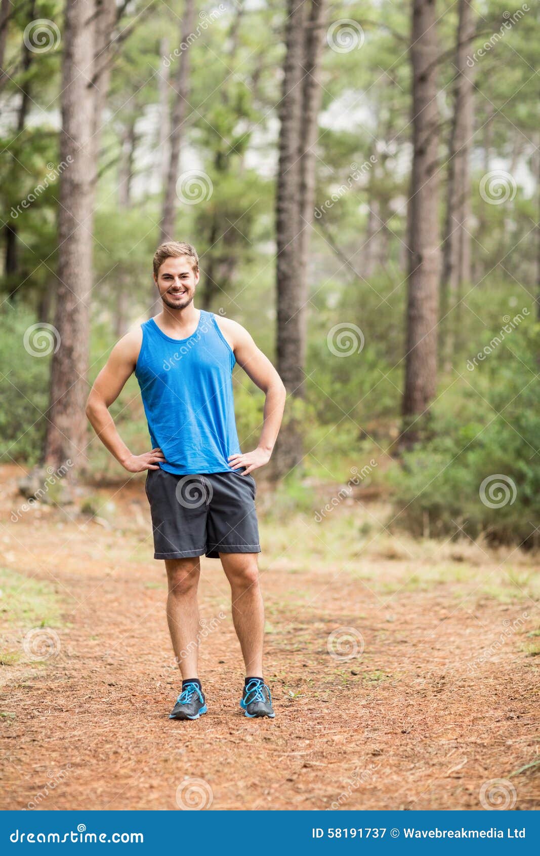 Young Happy Jogger Standing Stock Image - Image of environment, leisure ...