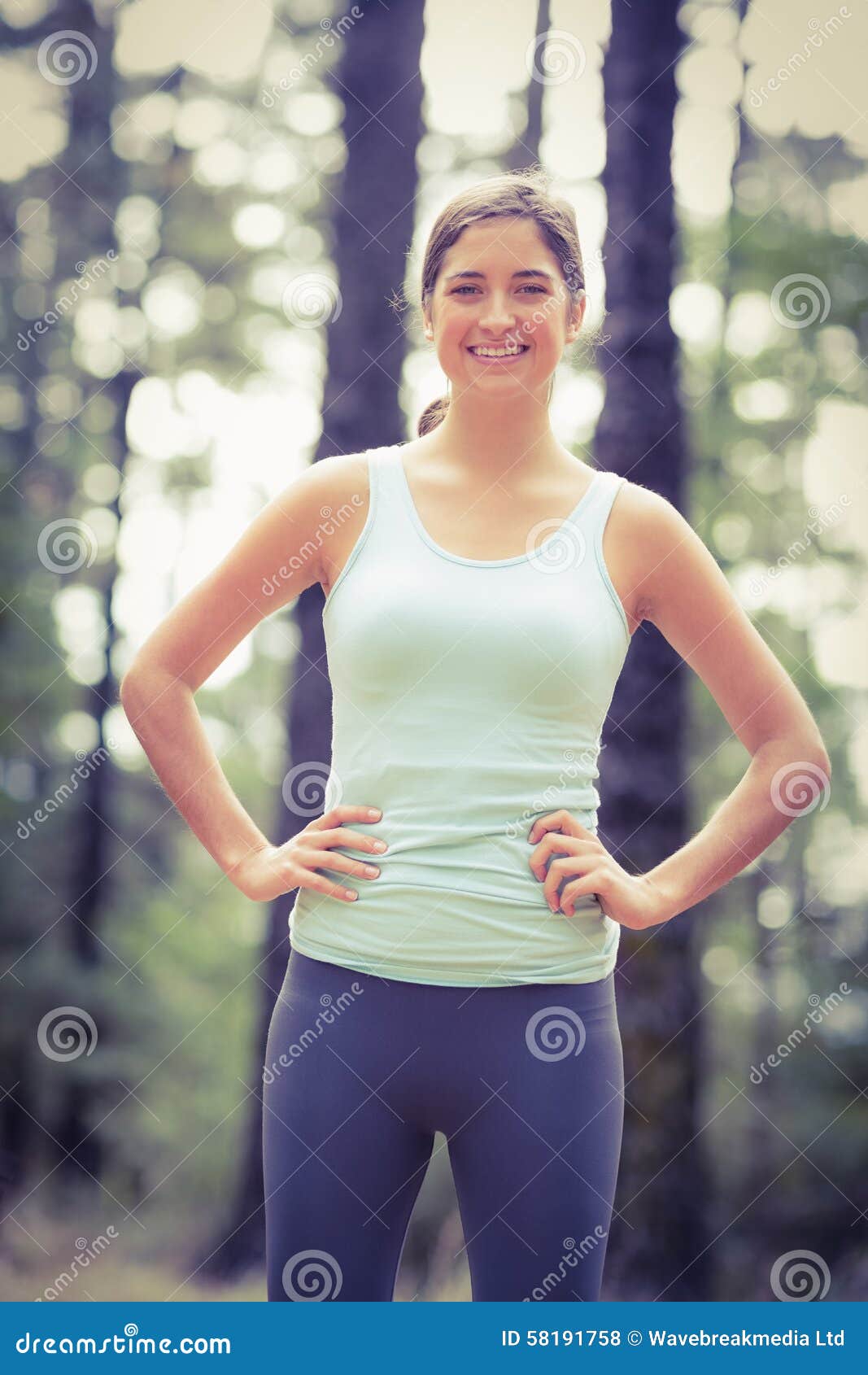 Young Happy Jogger Standing Stock Photo - Image of activities ...