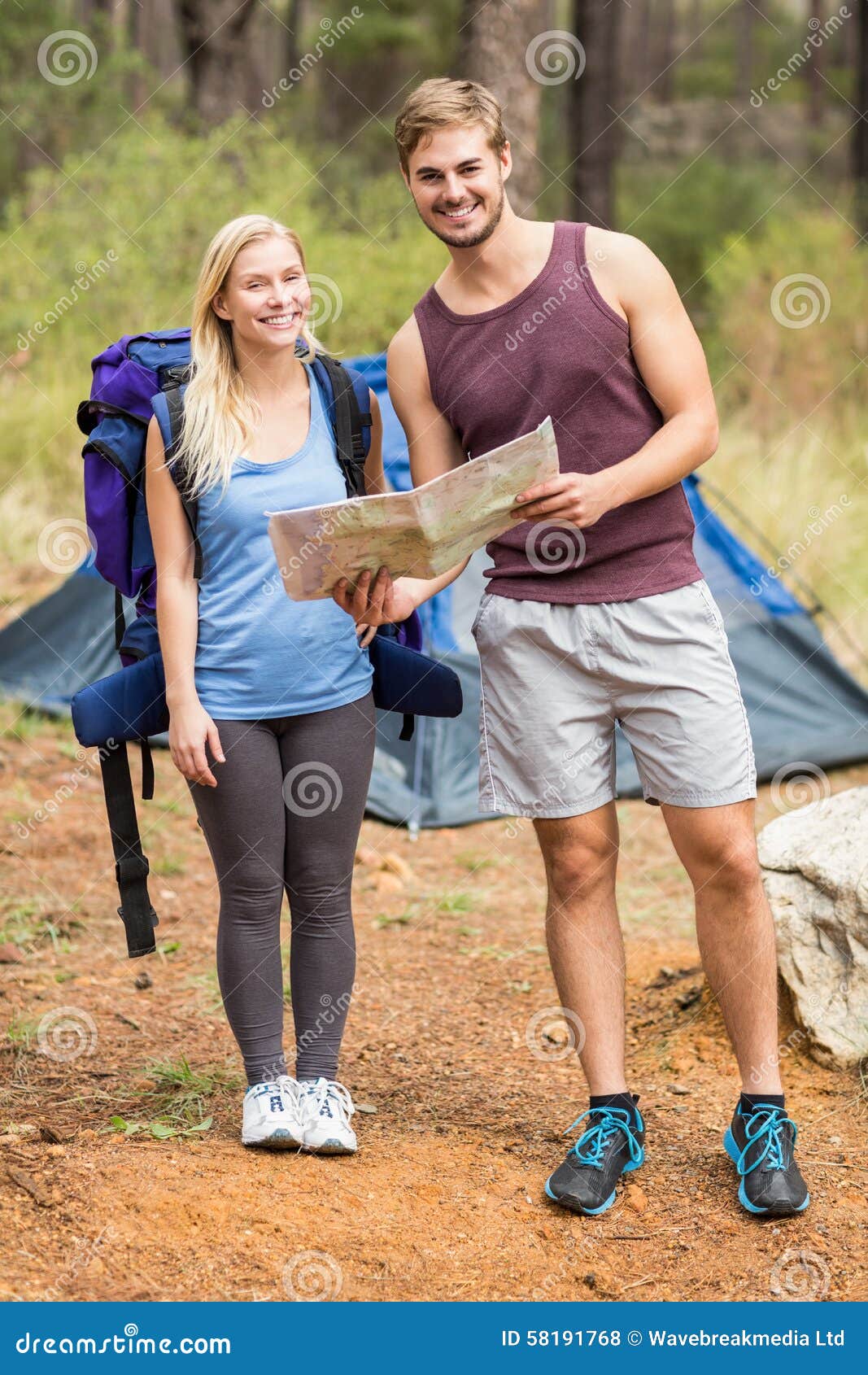 Young Happy Joggers Looking at Camera Stock Photo - Image of cheerful ...