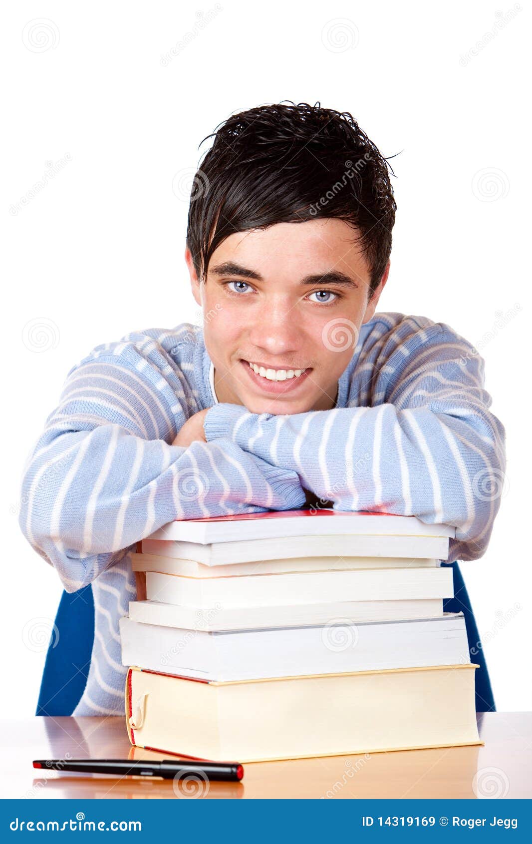 Young Happy Male Student Smiles Happy Stock Image - Image of modern ...