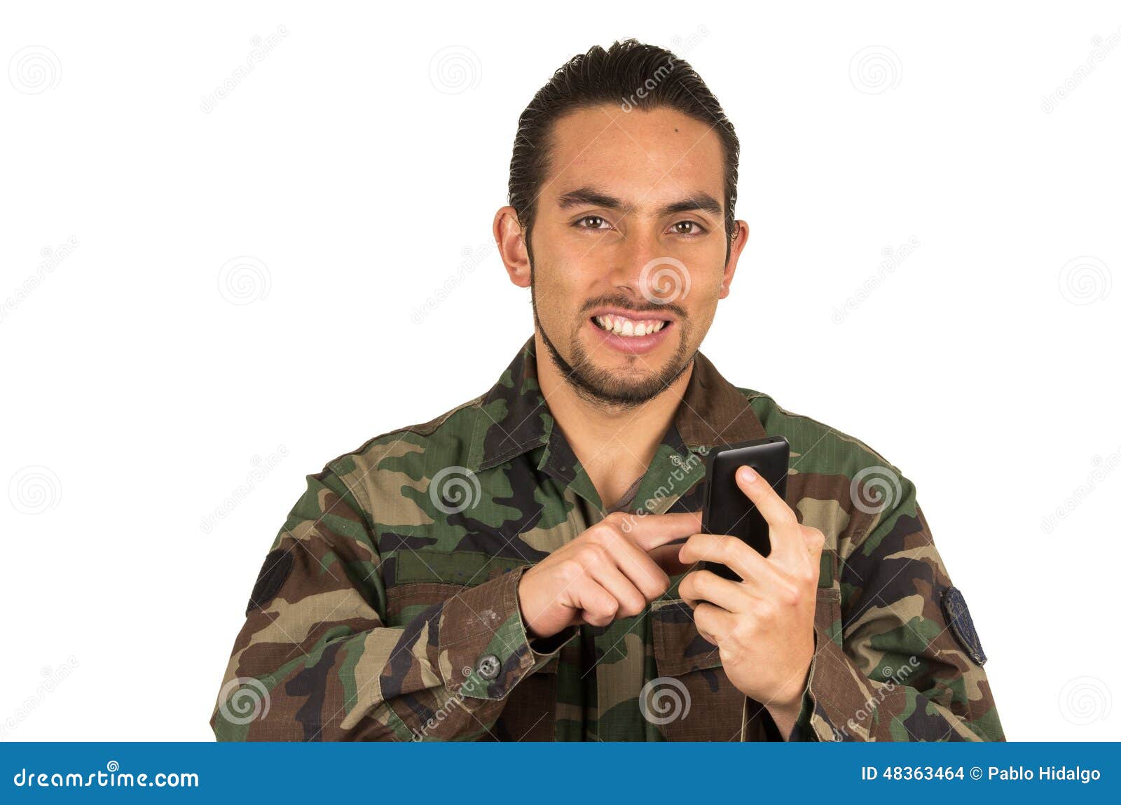 Young Happy Man in Military Uniform Stock Photo - Image of army ...