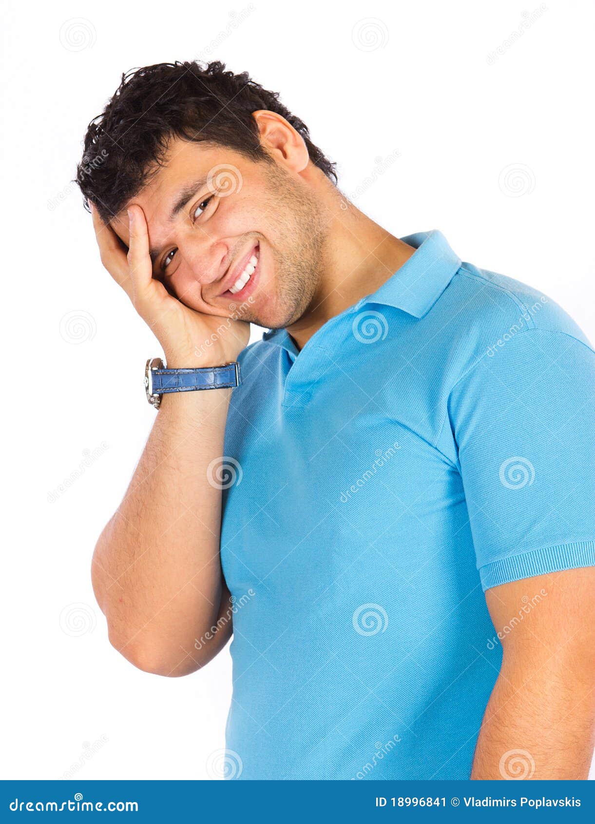 Young happy man posing stock image. Image of people, bearded - 18996841