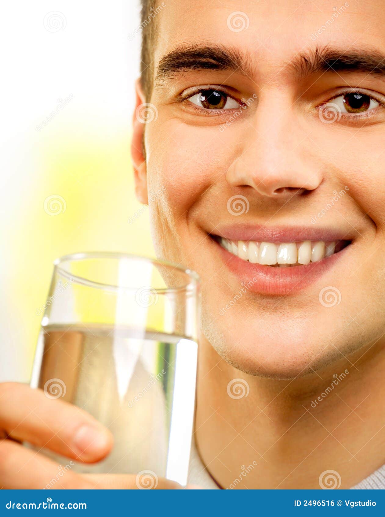 Young happy man with water stock photo. Image of happy - 2496516