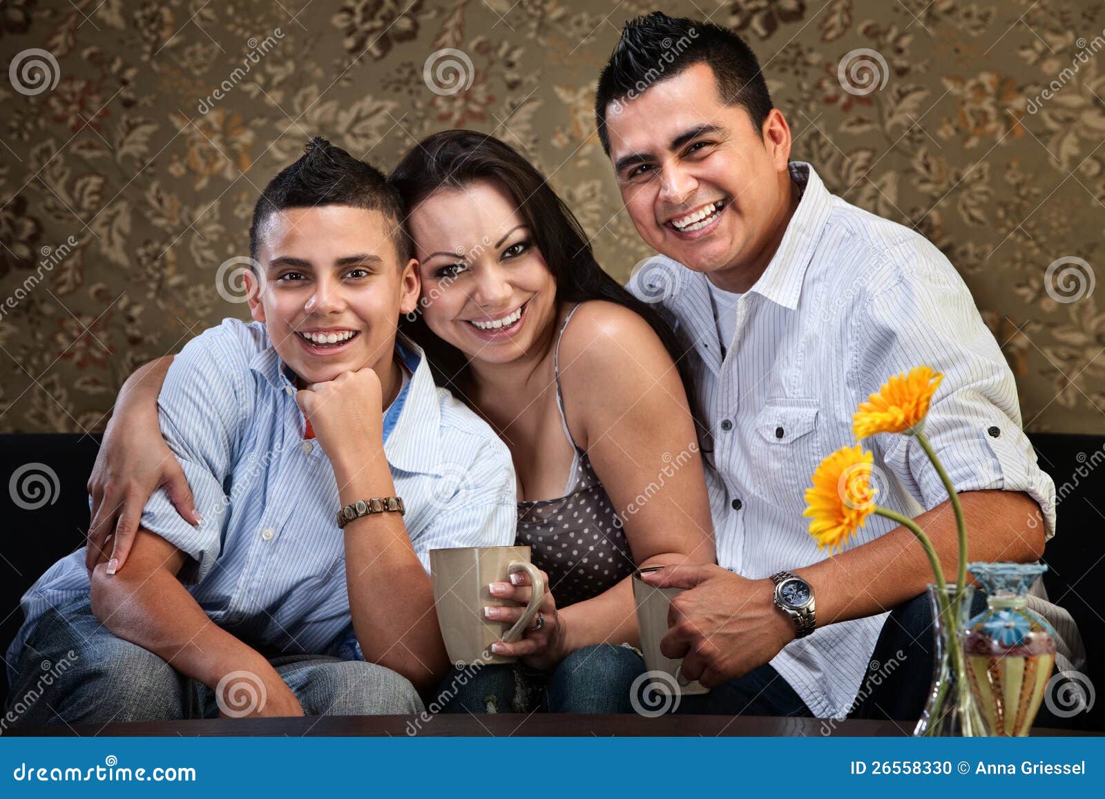 Mexican Family Eating Rosca De Reyes Or Epiphany Cake, Roscon De Reyes ...