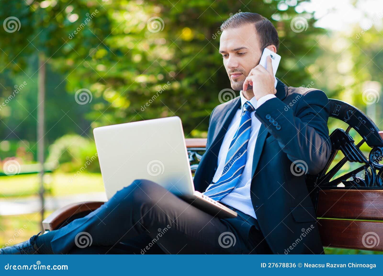 Young Happy Smiling Business Man Working Stock Photo - Image of ...