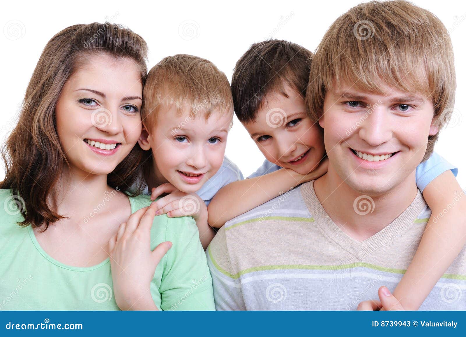 Young happy smiling family stock image. Image of hang - 8739943