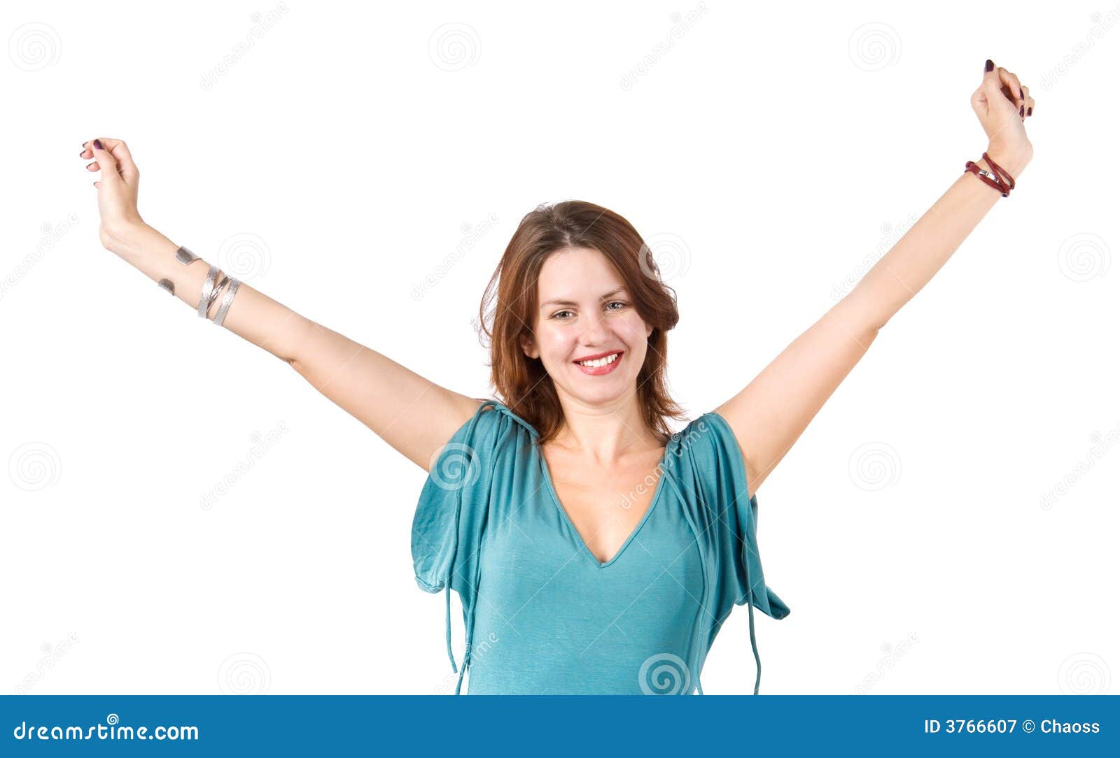 Young Happy Stretching Woman Stock Image - Image of gymnastics, female ...