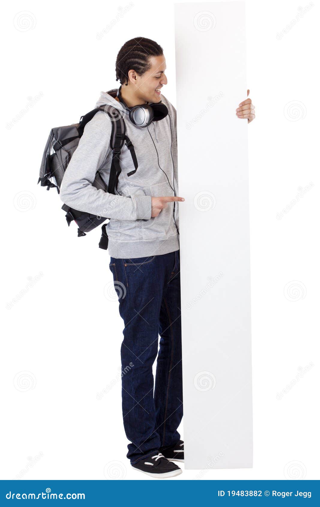 Student Pointing As Tutor Turns Switch On Machine Royalty-Free Stock ...