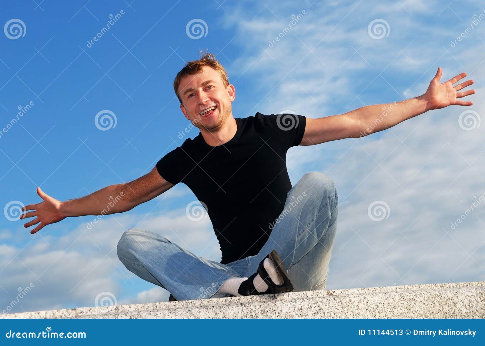 Young happy welcoming man stock image. Image of lifestyles - 11144513