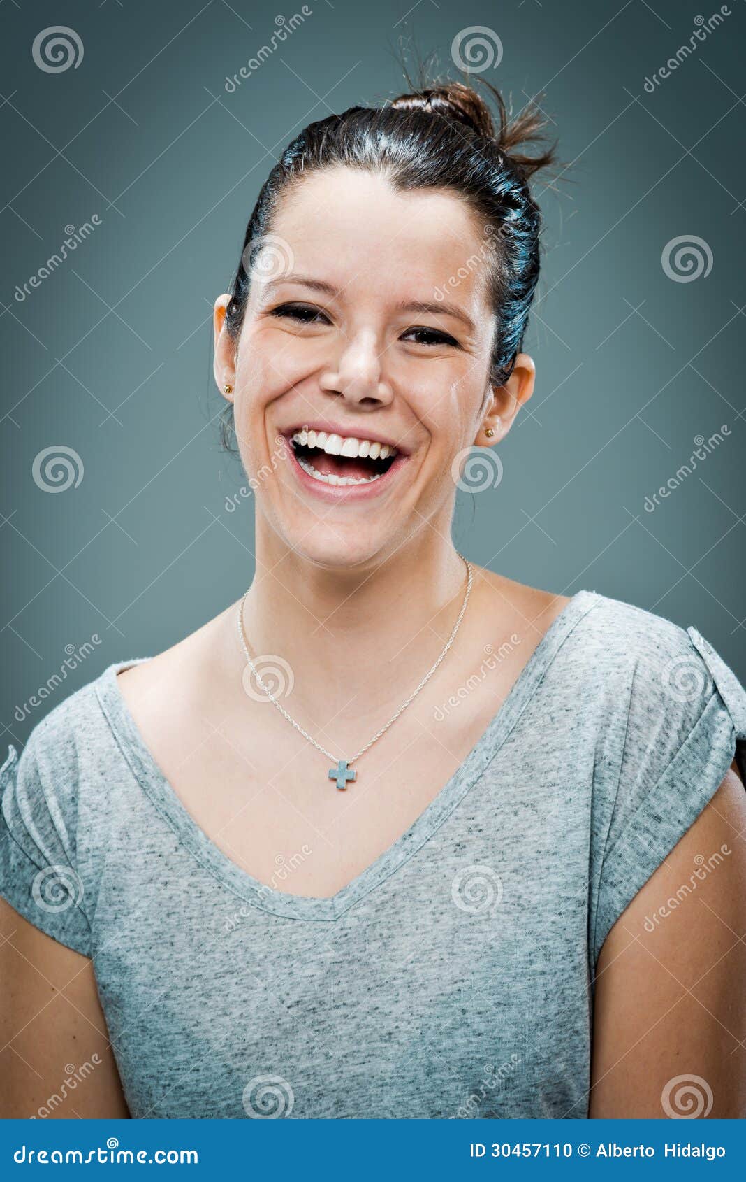 Young Happy Woman Laughing stock photo. Image of posing - 30457110