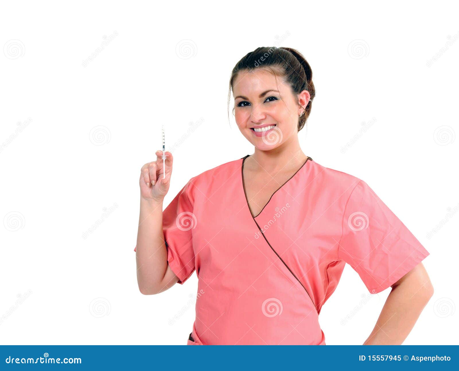 Young Healthcare Professional - Holding Needle Stock Image - Image of ...