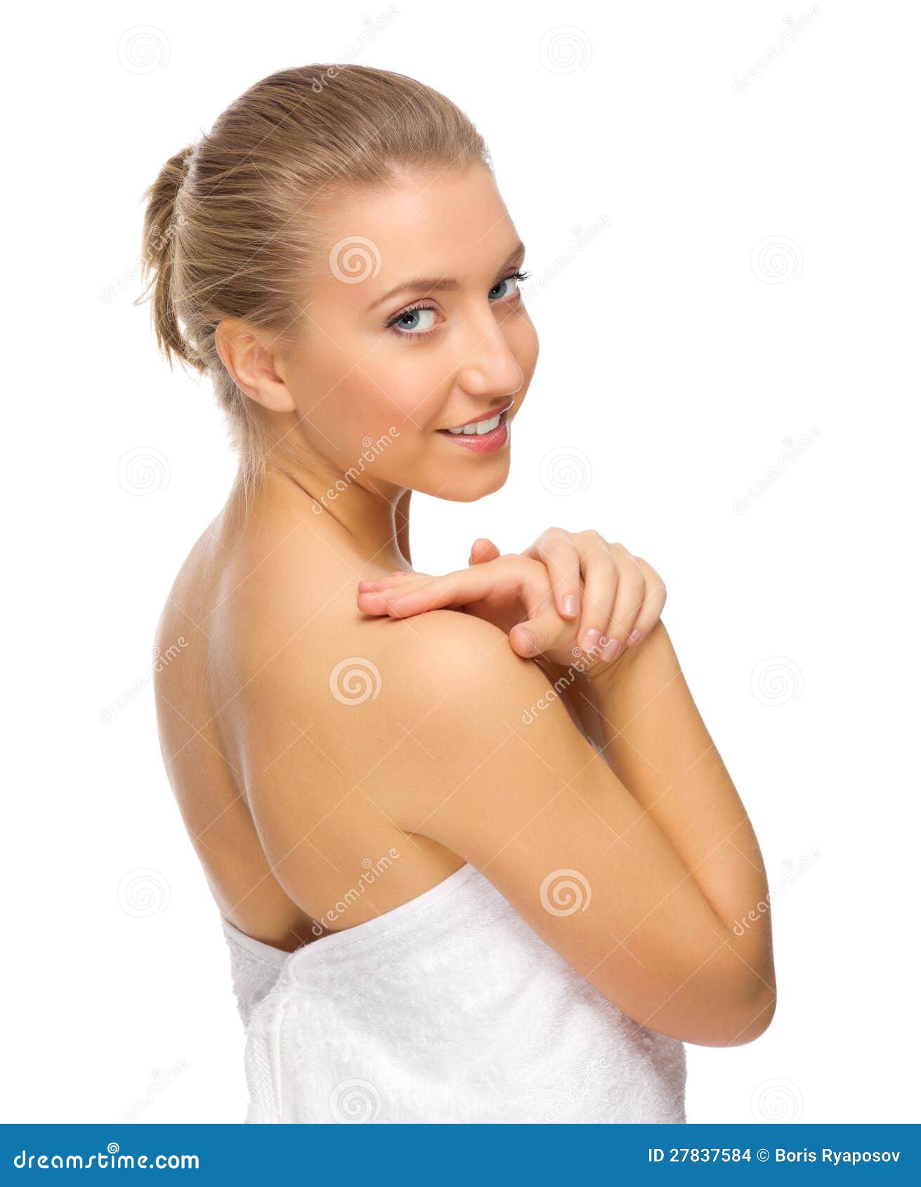 Young Healthy Girl Isolated Stock Photo - Image of hygiene, relaxation ...