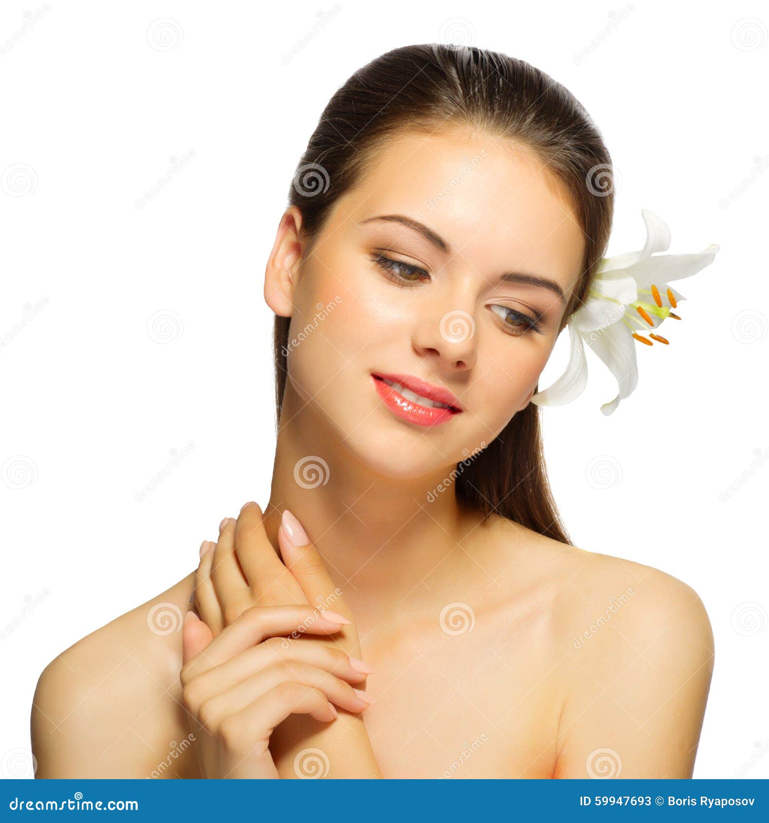 Young Healthy Girl Isolated Stock Image - Image of body, freshness ...