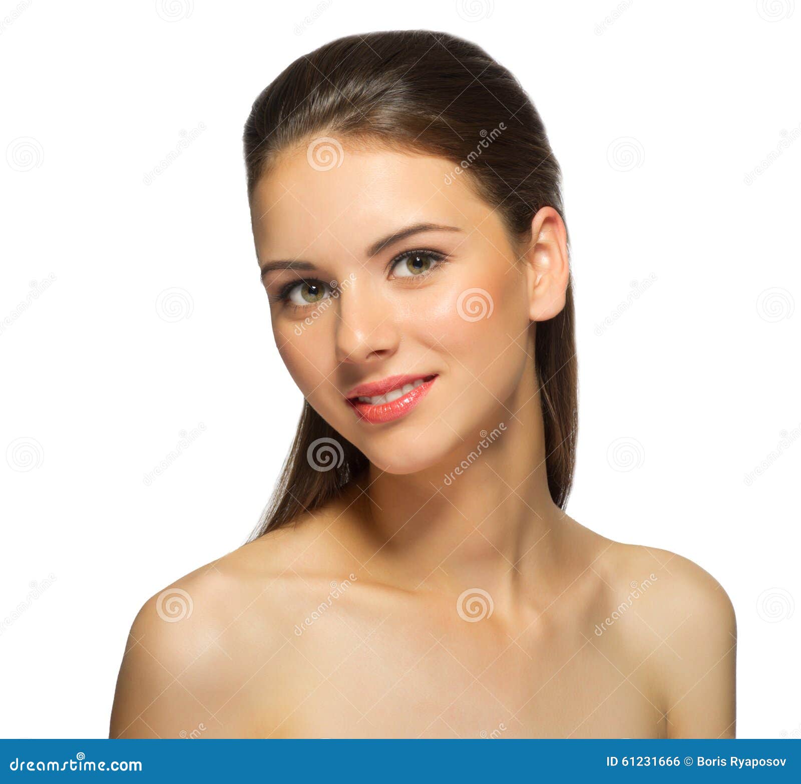 Young Healthy Girl Isolated Stock Photo - Image of adult, freshness ...