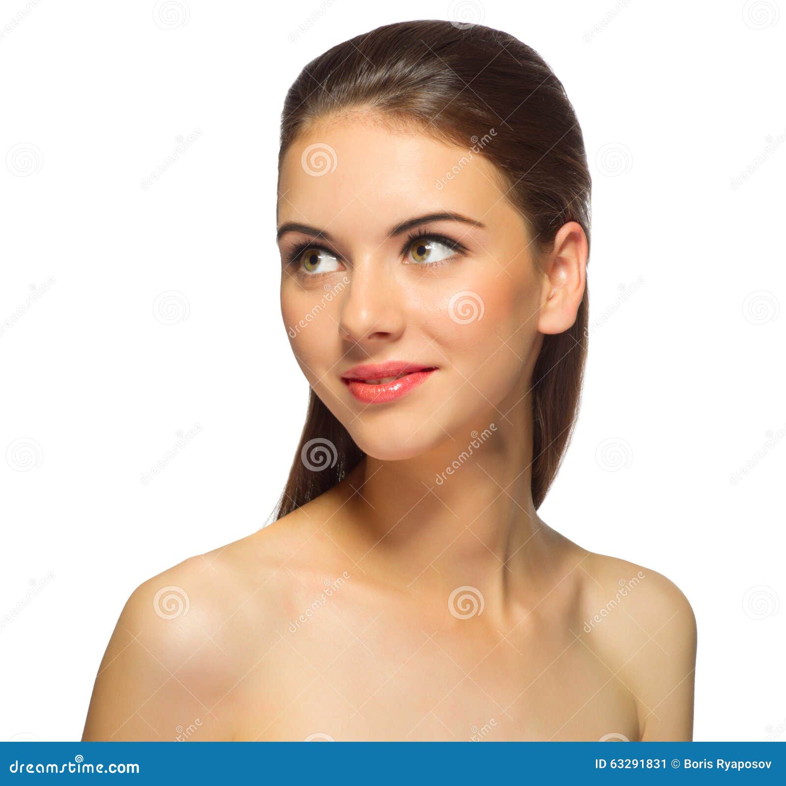 Young Healthy Girl Isolated Stock Image - Image of female, body: 63291831