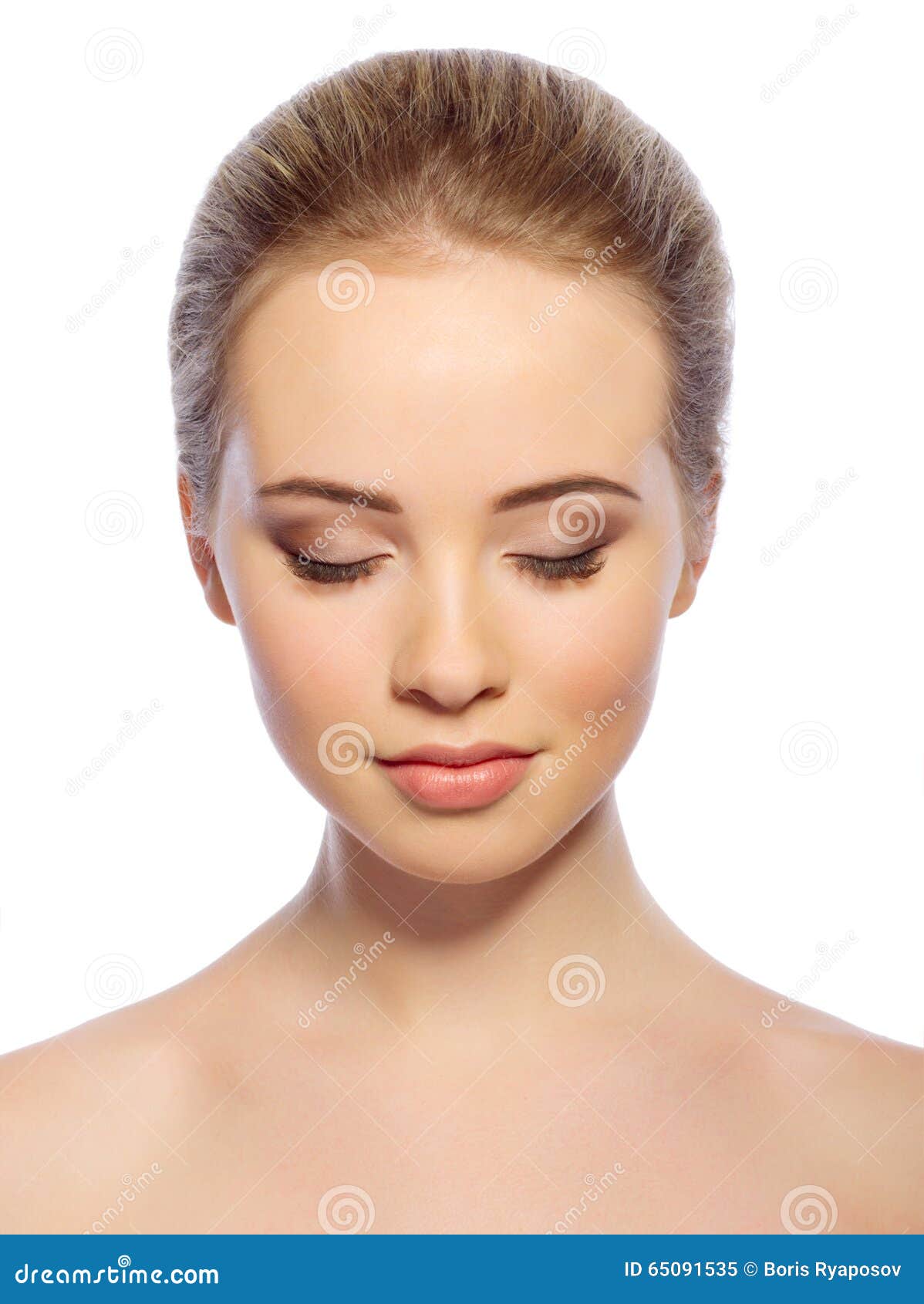 Young Healthy Girl Isolated Stock Image - Image of cheerful, clean ...