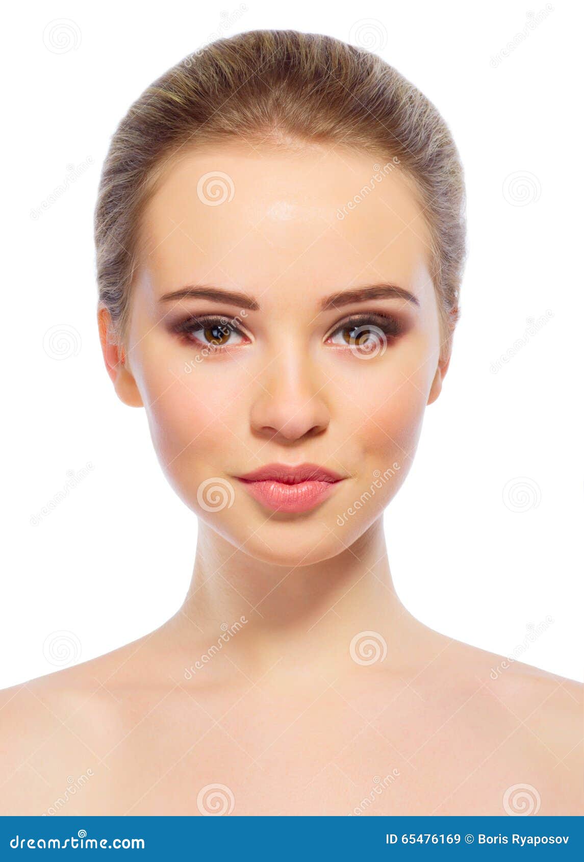Young Healthy Girl Isolated Stock Image - Image of looking, head: 65476169