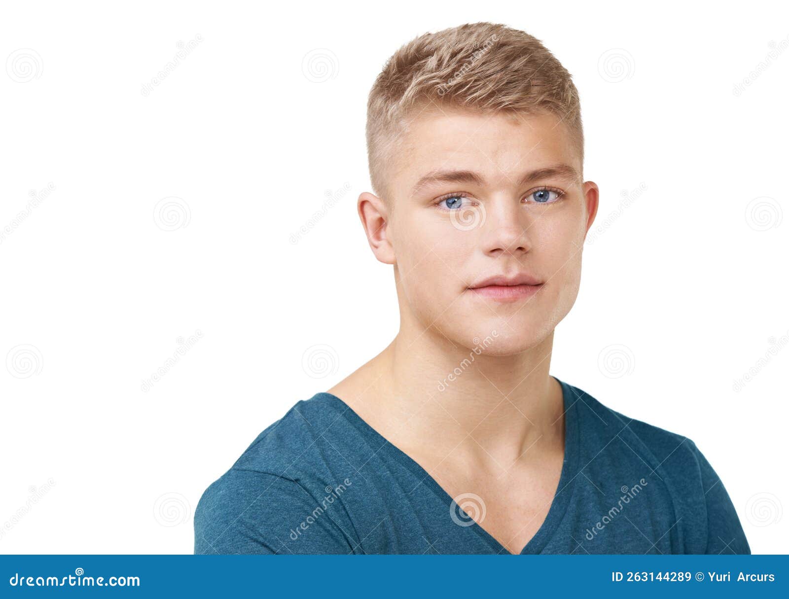 Young Heartthrob Alongside Copyspace. Head and Shoulders Portrait of a ...