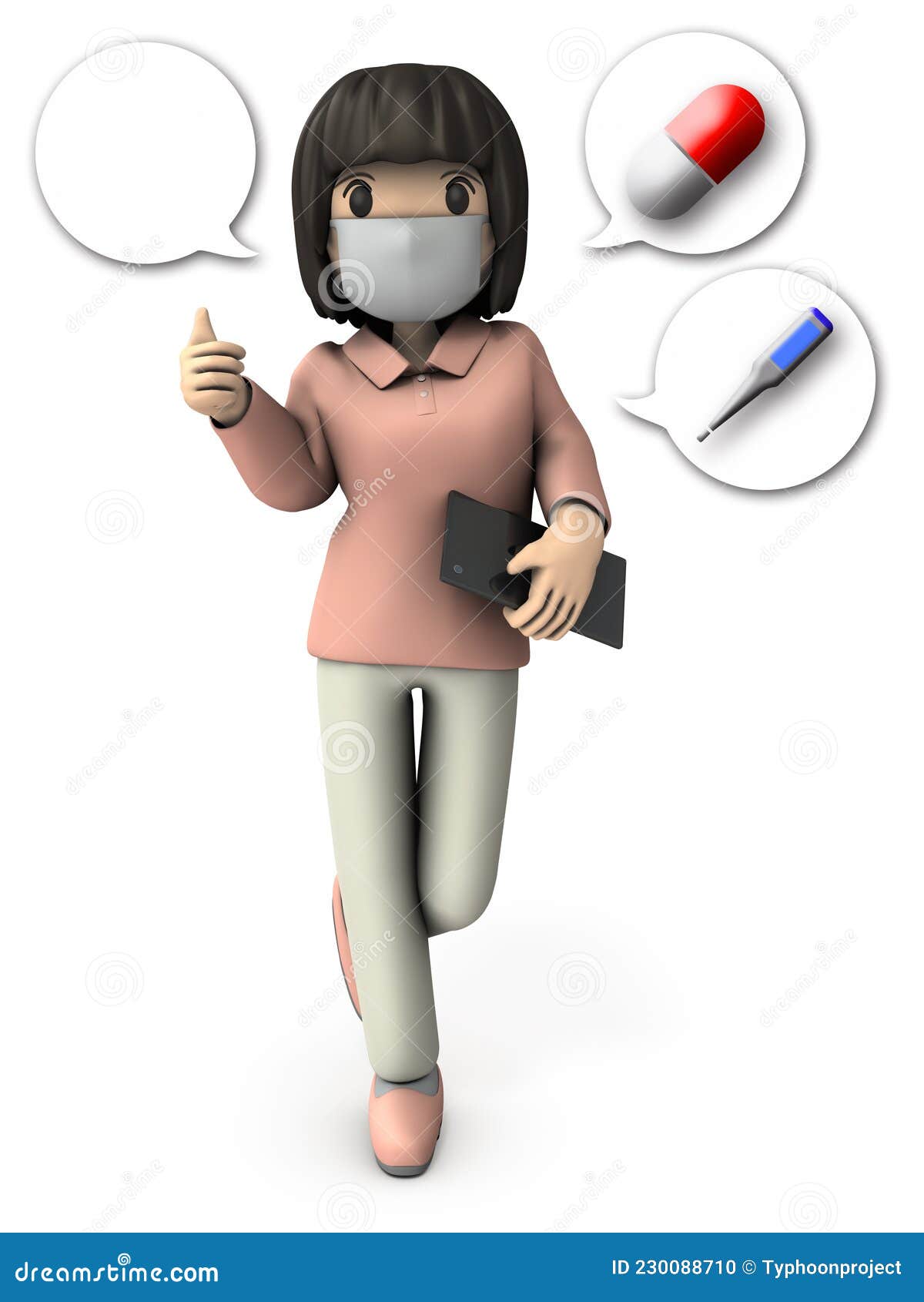 A Young Helper To Check the Items. Stock Illustration - Illustration of ...