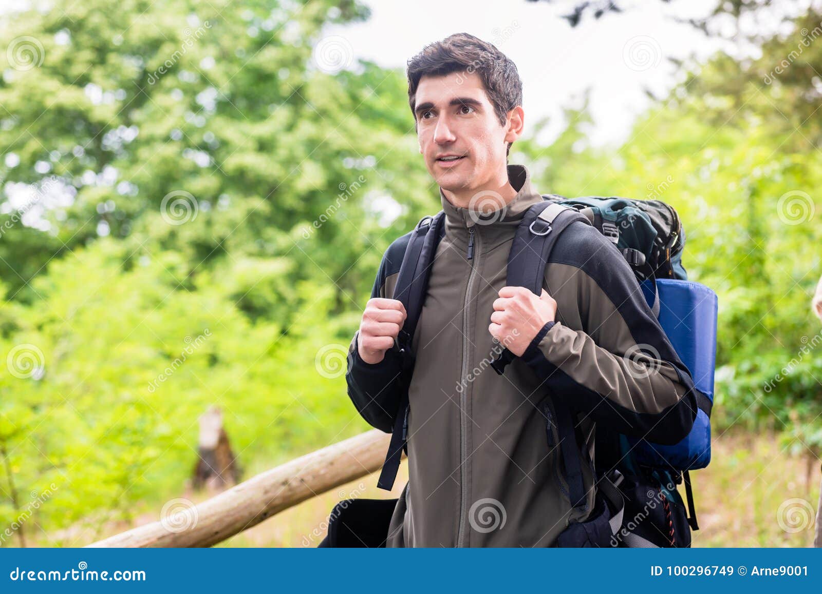 Young Hiker Enjoying the View and the Experience of Nature Stock Image ...