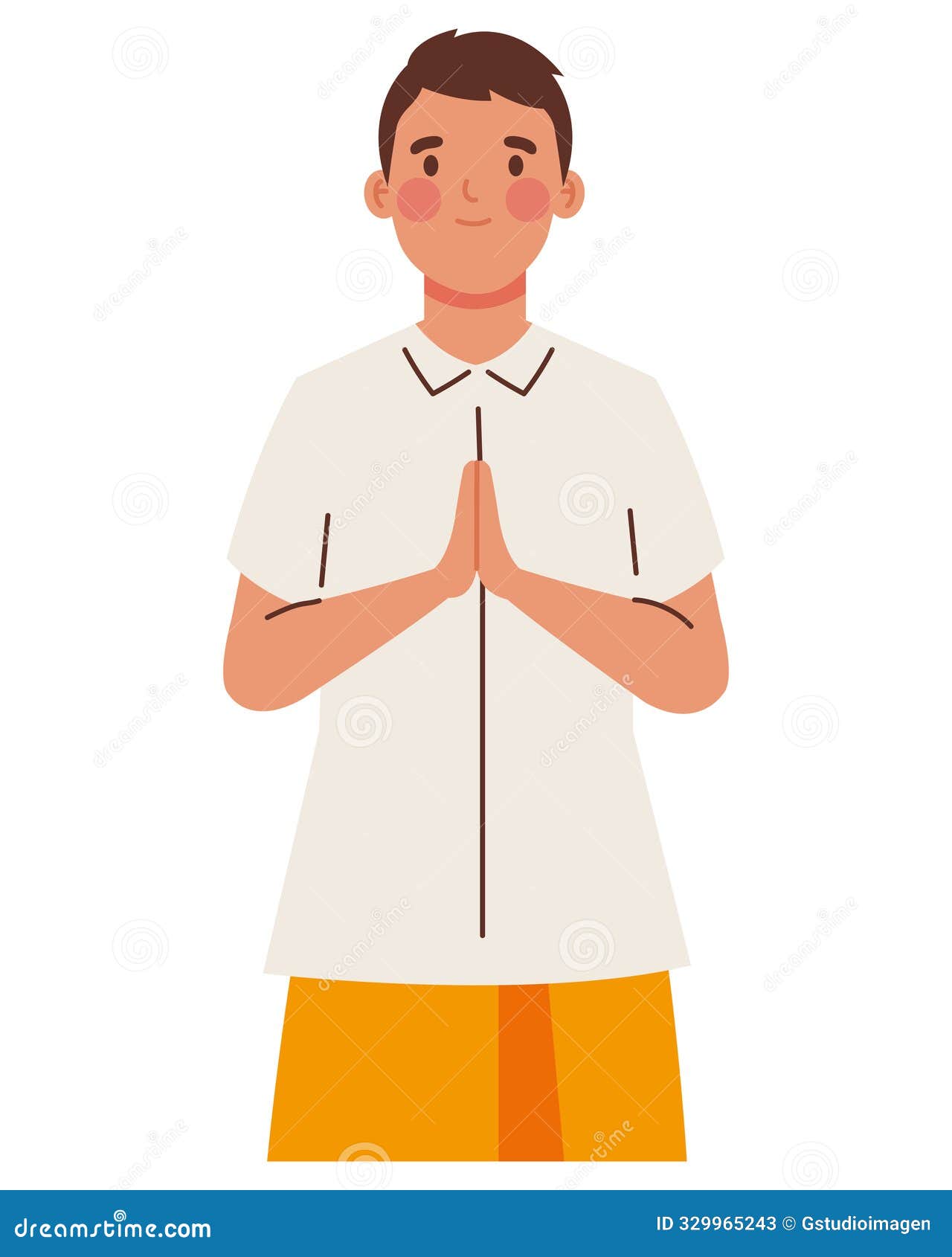 Namaste Greeting Word In Nepal Cartoon Vector | CartoonDealer.com ...