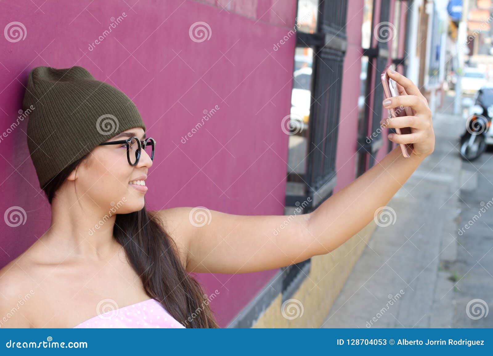 Young Hip Female Taking A Selfie Stock Image Image Of Caucasian