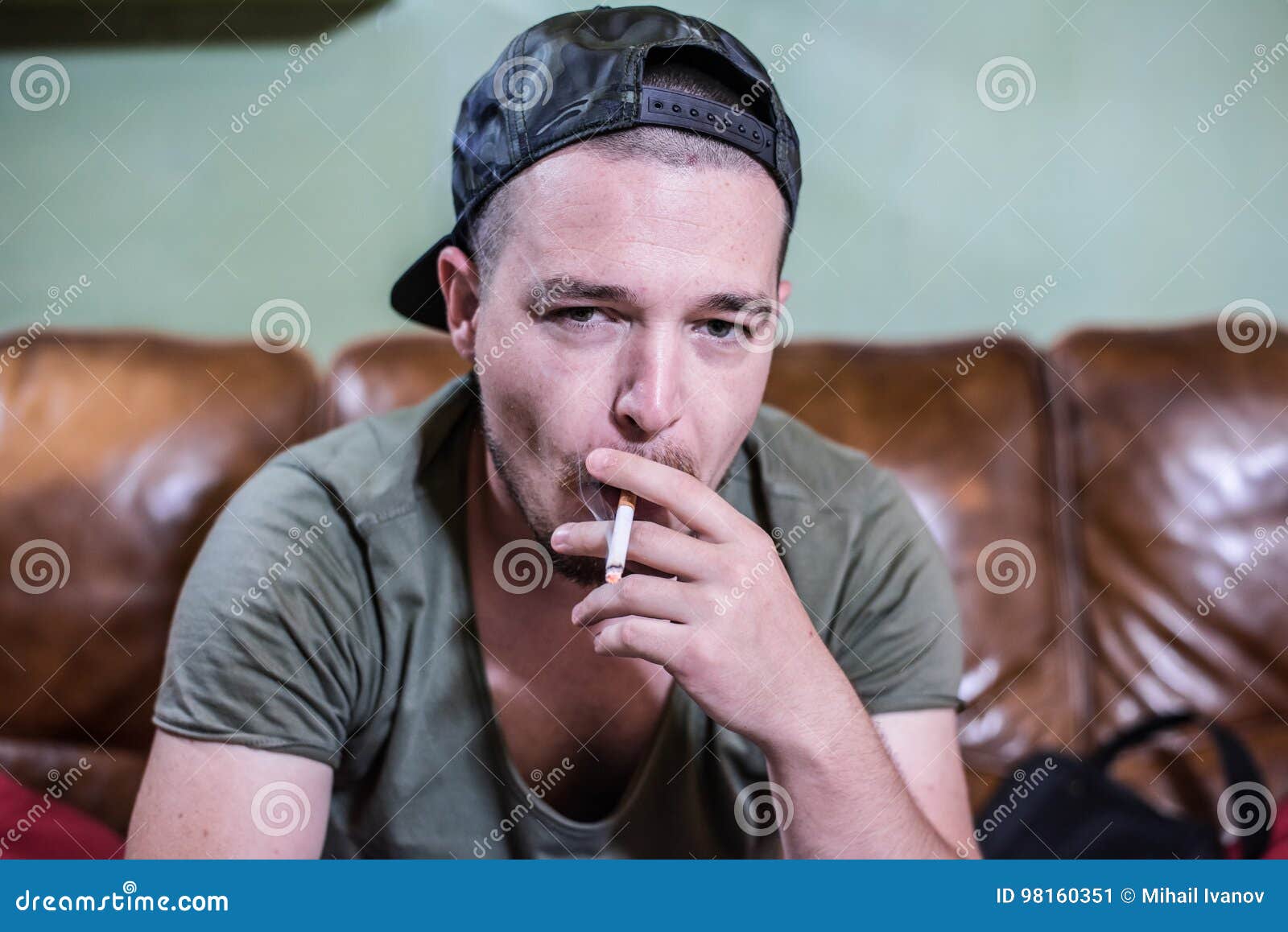 Young hipster smoker stock image. Image of looking, enjoying - 98160351