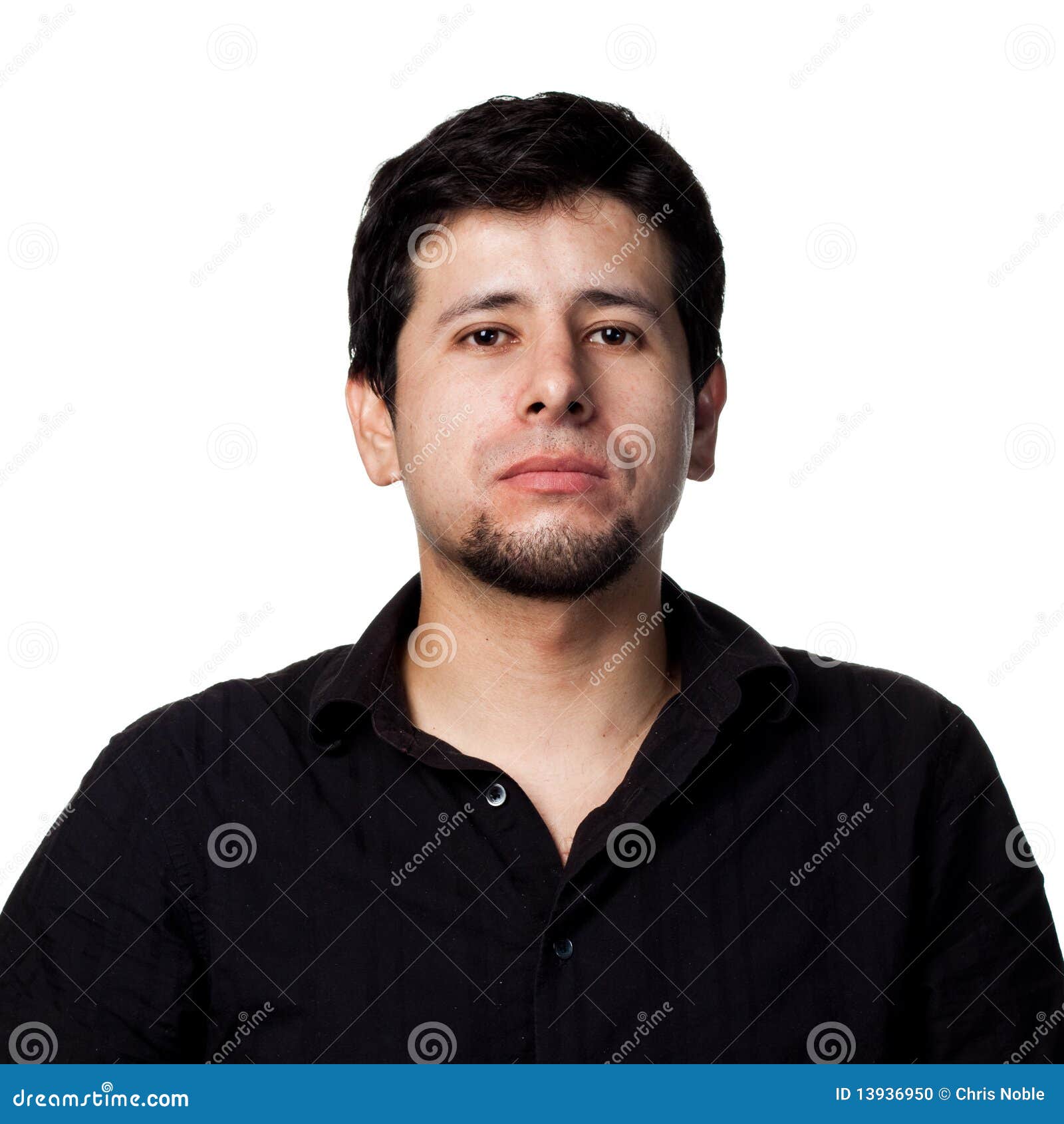 Young hispanic man stock photo. Image of facial, hair - 13936950
