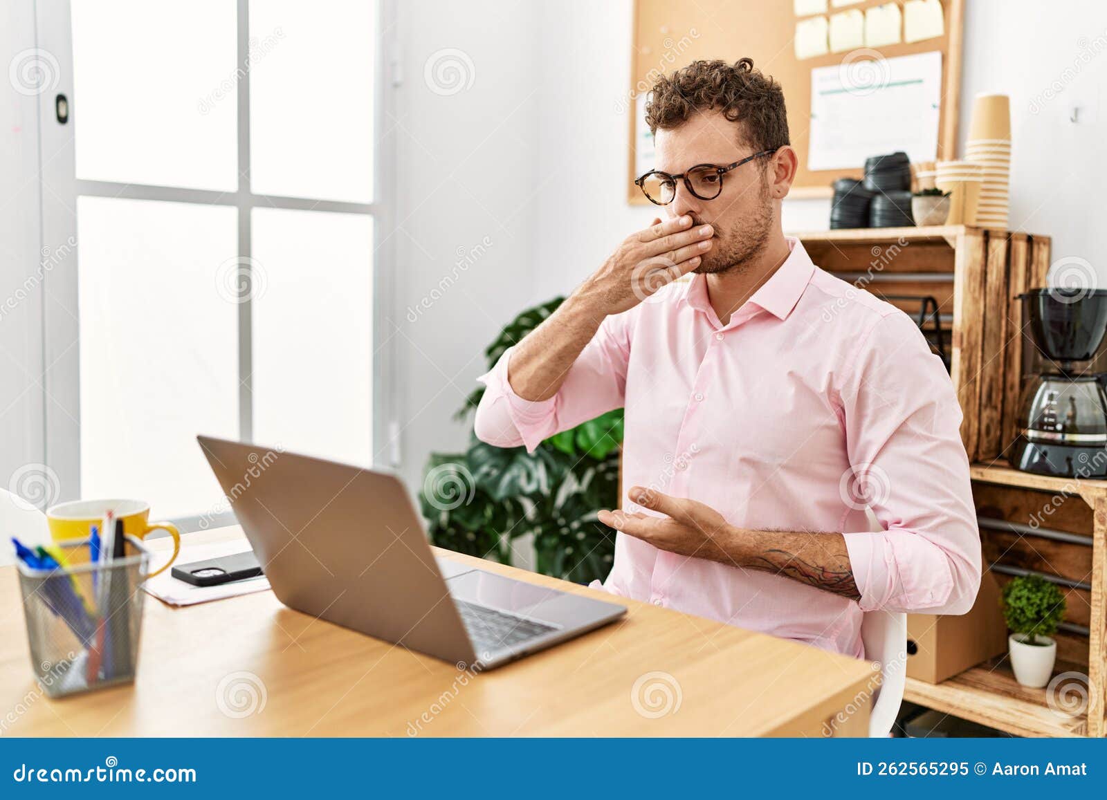 Young Hispanic Man Having Video Call Communicating with Deaf Sign ...