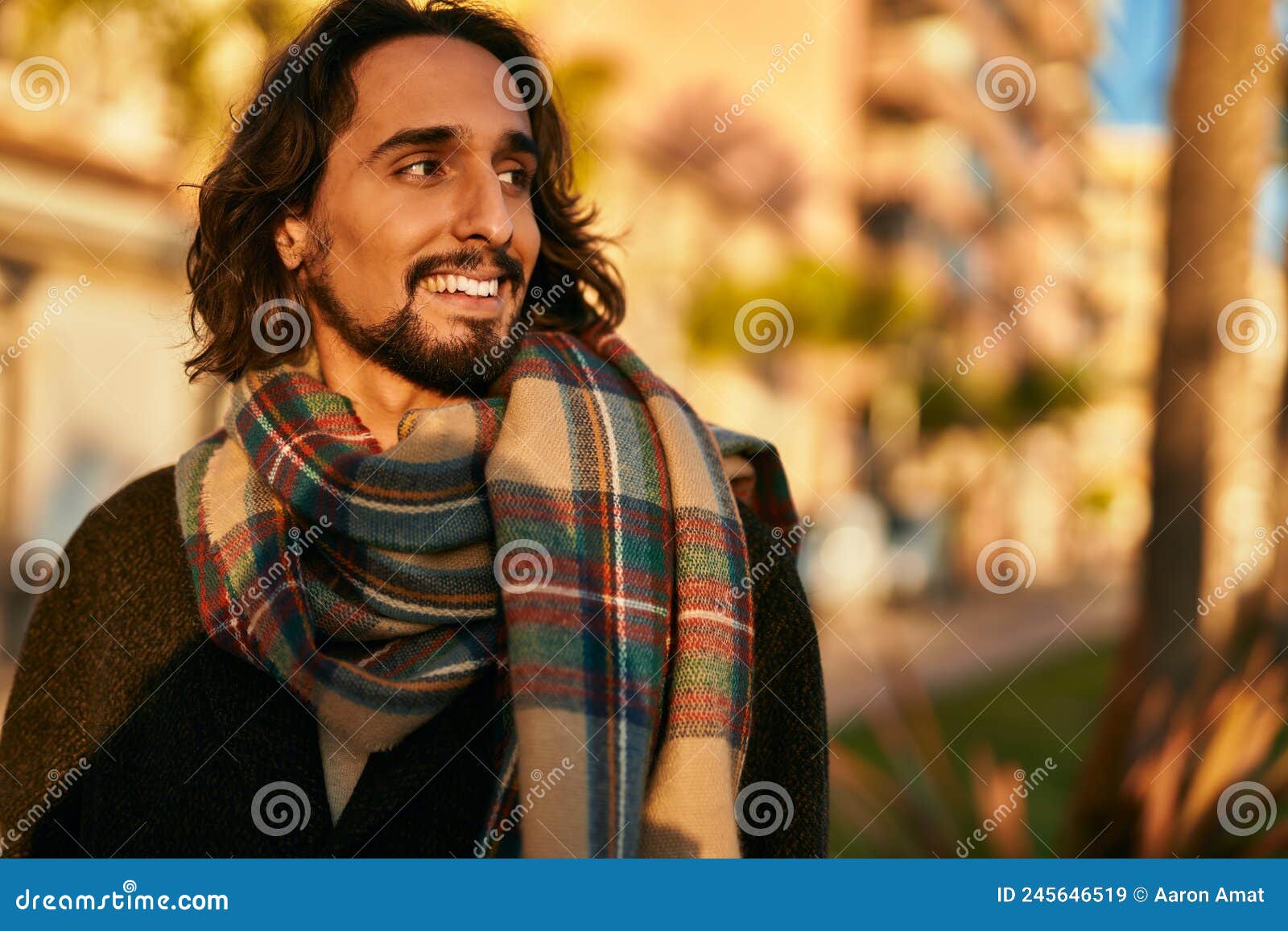 Young Hispanic Man Smiling Happy Standing at the City Stock Image ...