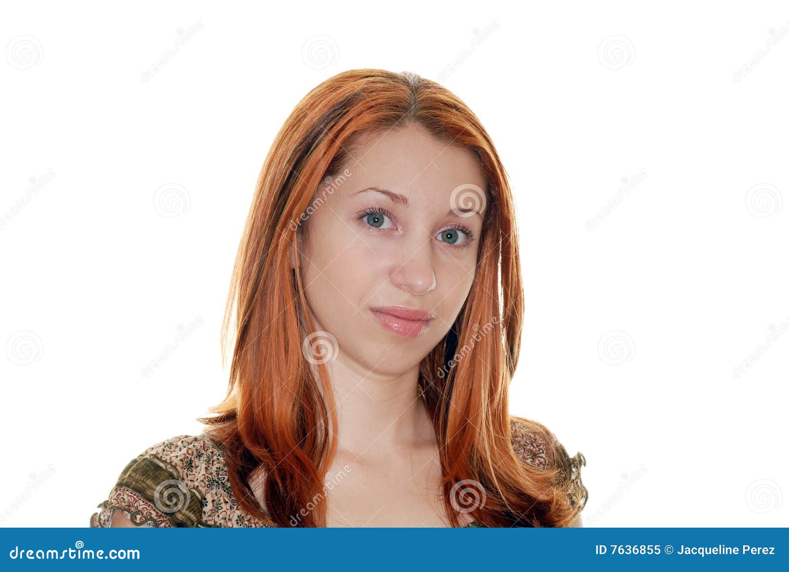 Young hispanic Red head stock image. Image of head, isolated - 7636855