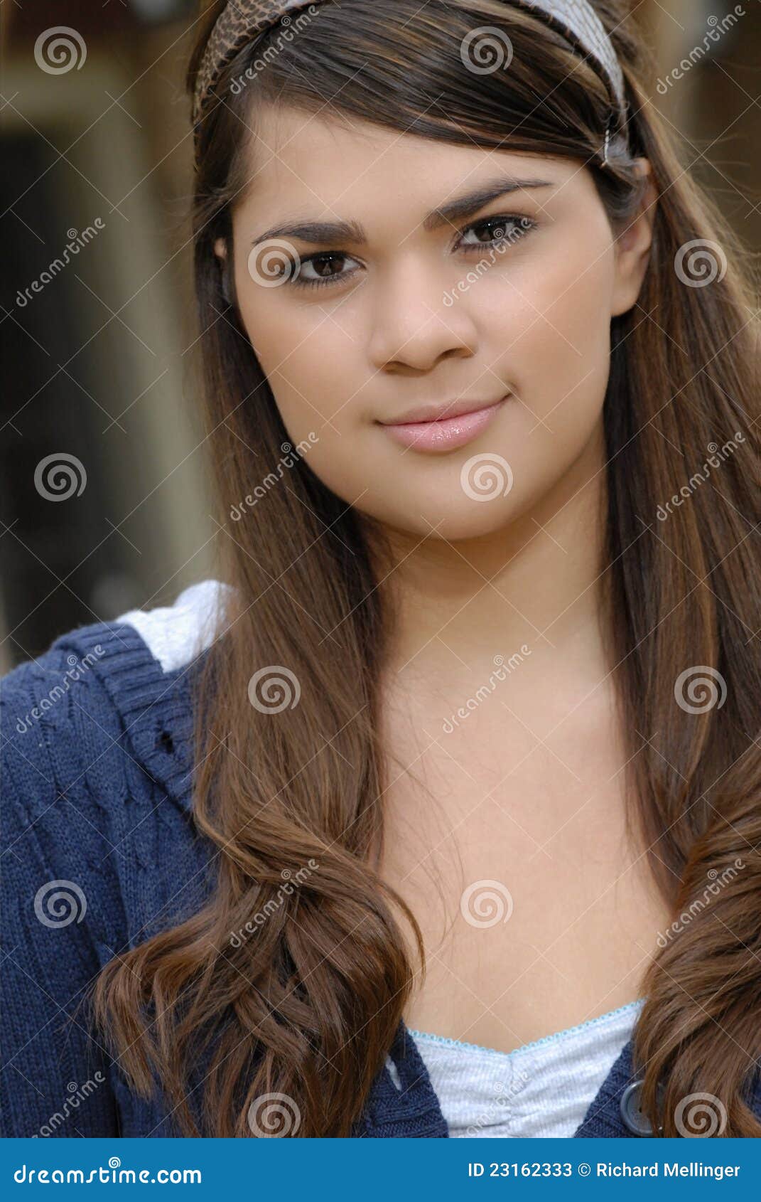 Young Hispanic Woman Portrait Stock Image - Image of brunette, lady ...