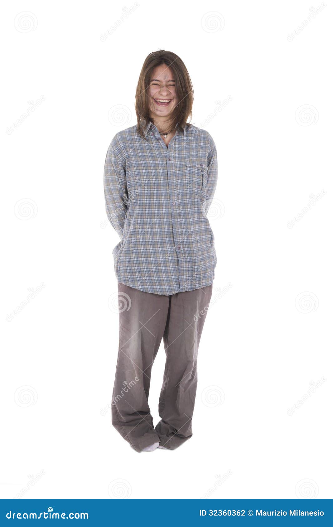 Young Homeless Dressed in Loose Clothing Stock Photo - Image of ...
