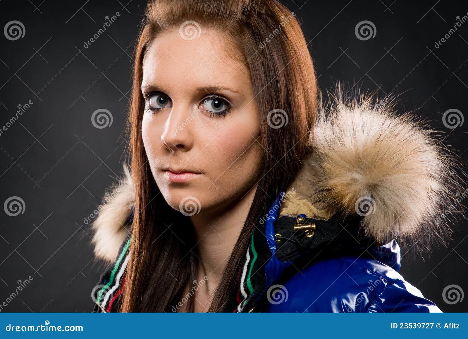 Young hooded woman stock image. Image of attractive, attitude - 23539727