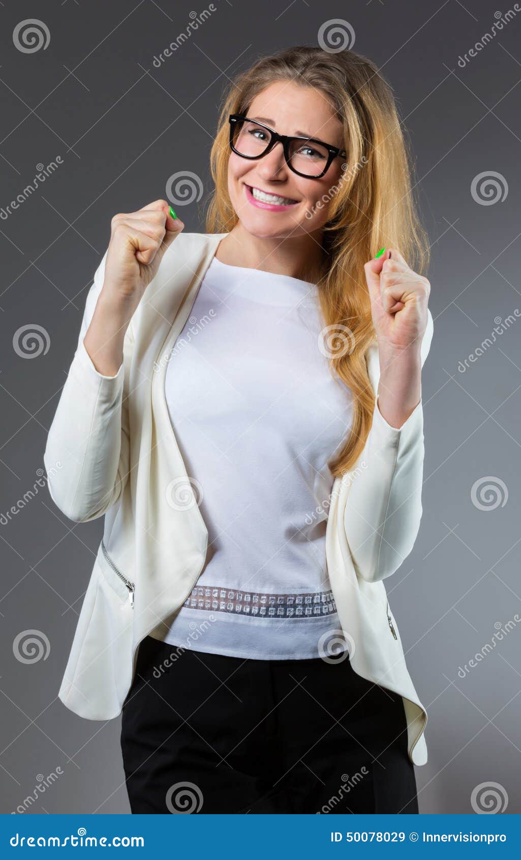 Young Hopefull Office Worker Stock Image - Image of caucasian, casual ...