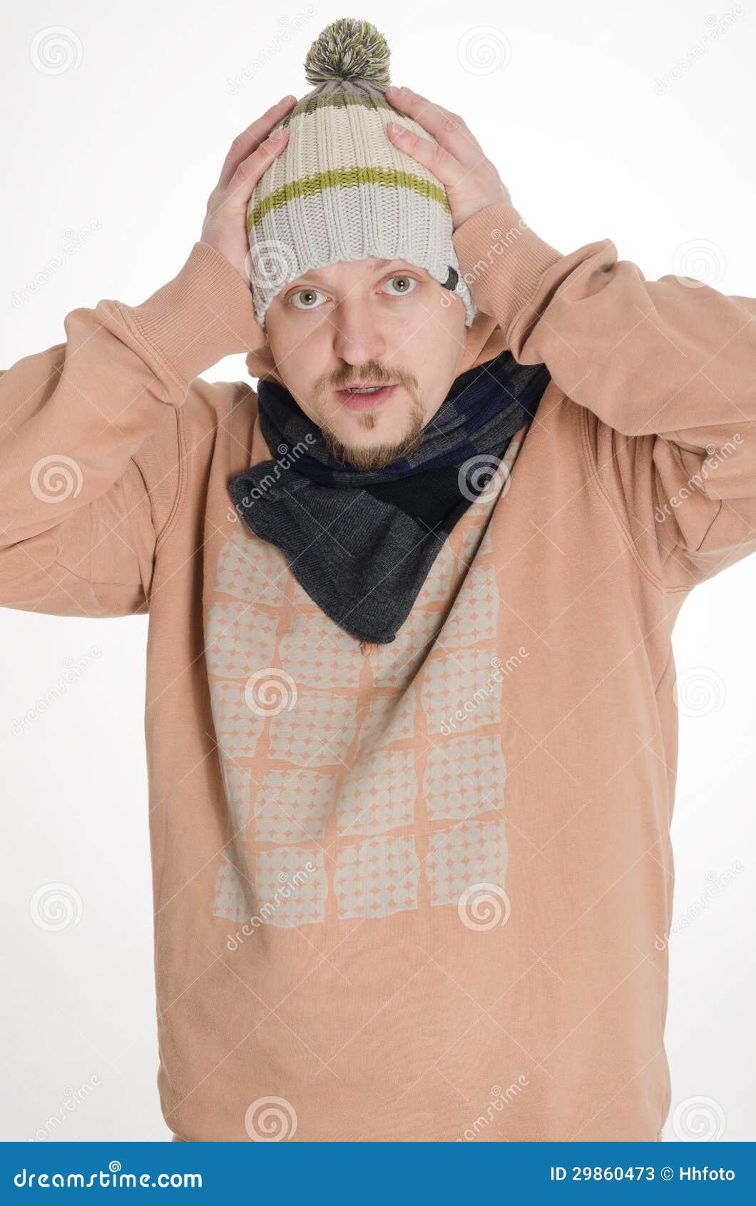 Hopeless man with cap stock image. Image of youth, portrait - 29860473