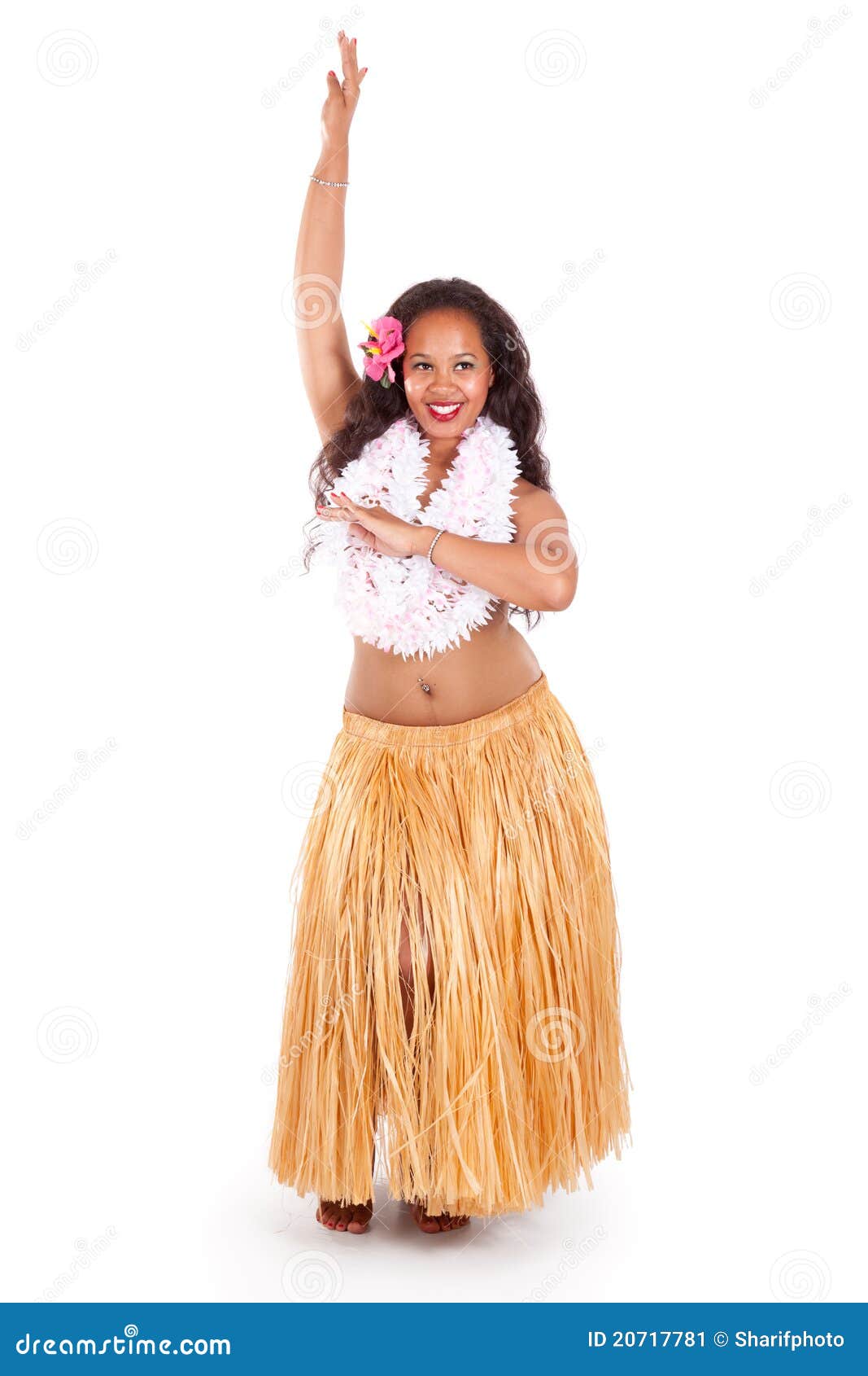Young Hula Dancer Posing Stock Image - Image: 20717781