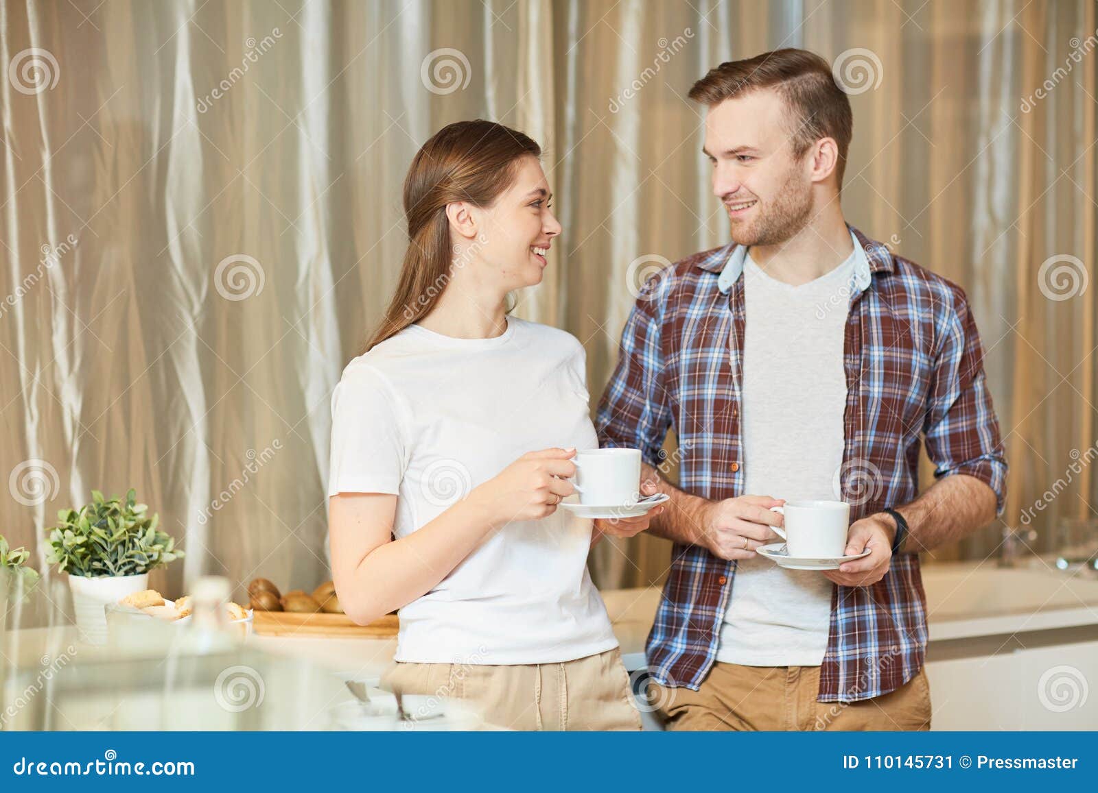 Talking by tea stock image. Image of breakfast, february - 110145731
