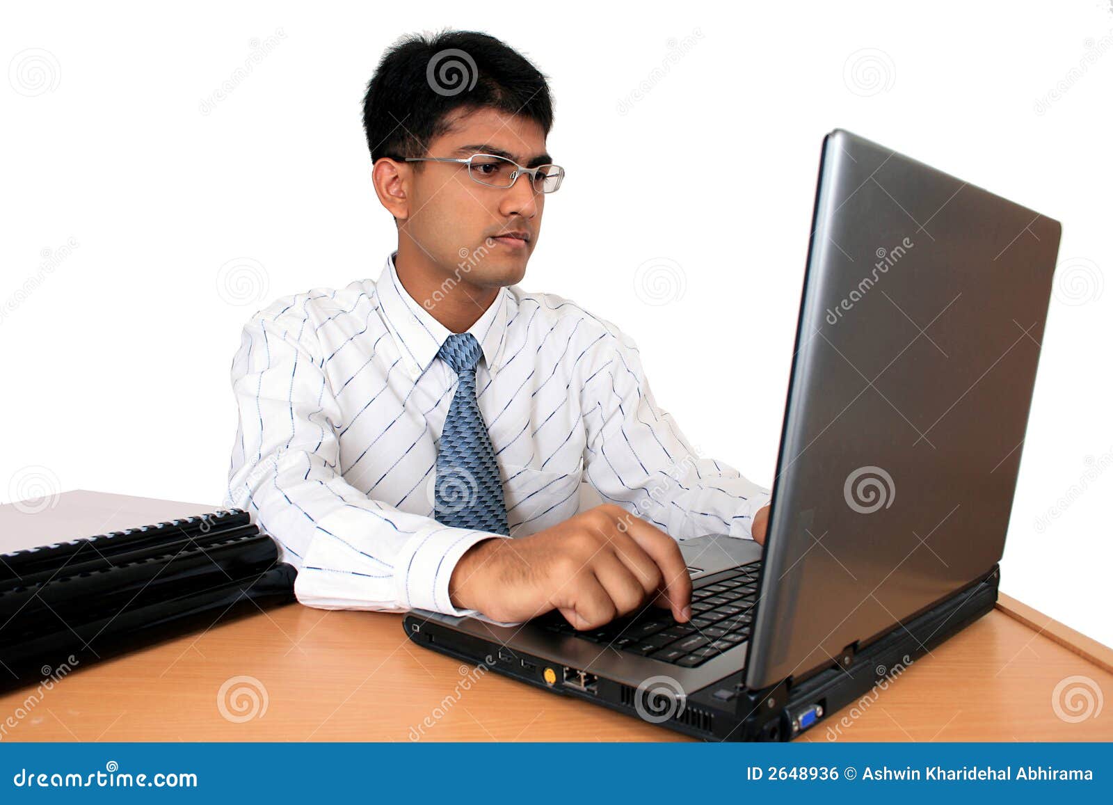 Young Indian Business Man Work Stock Photo - Image of company, laptop ...