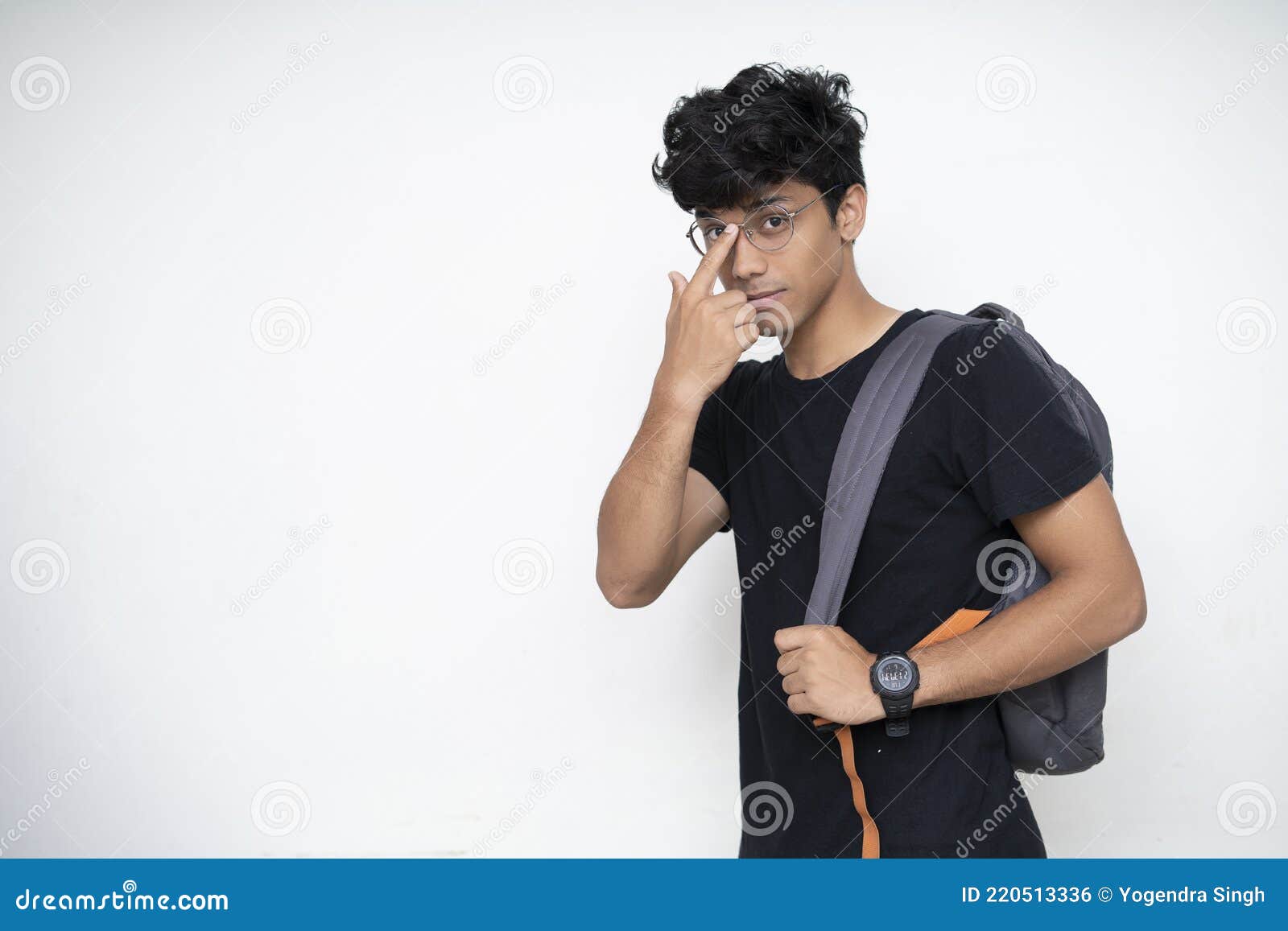 Young Indian College Student Getting Ready for College after University ...