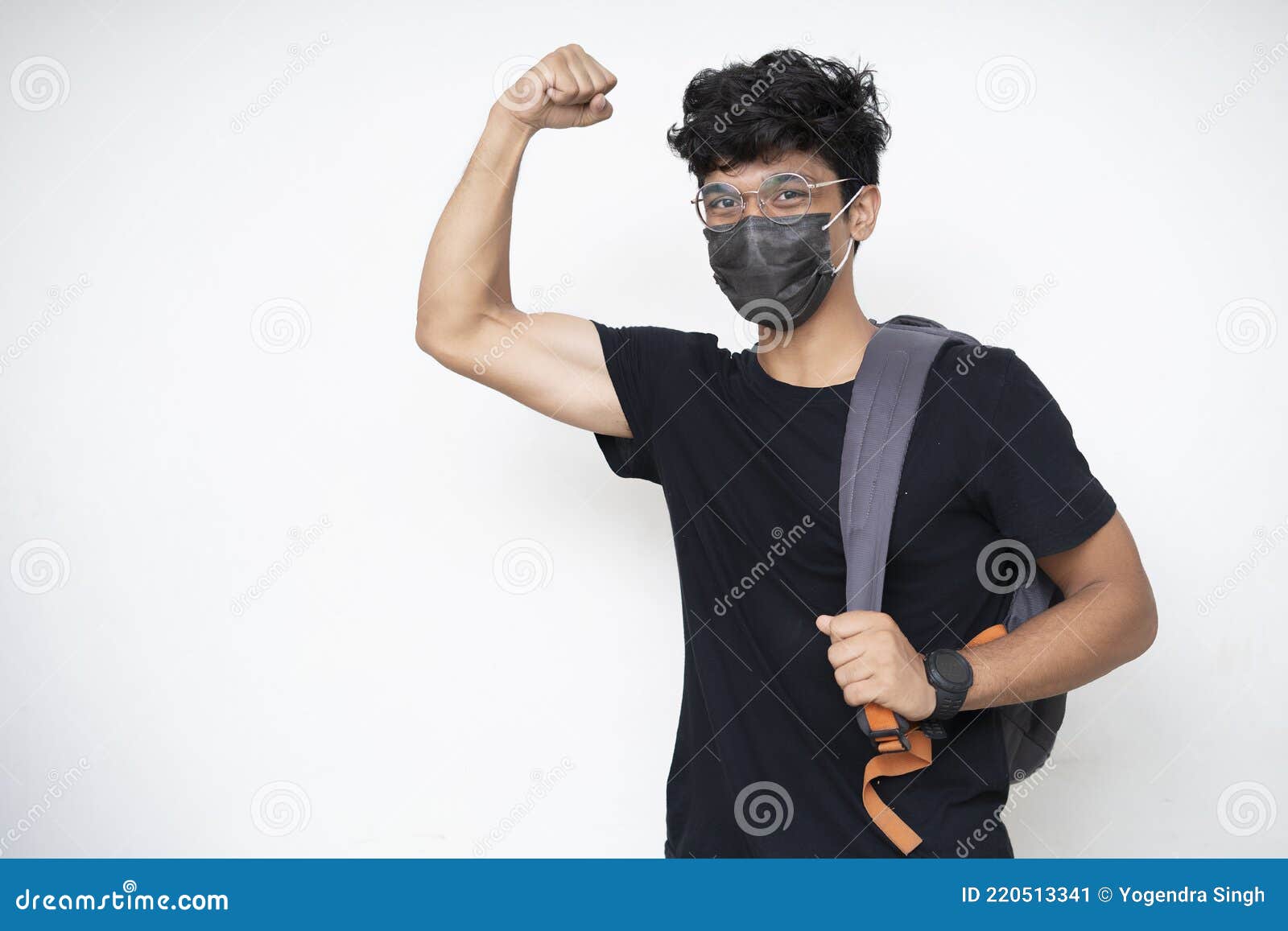 Young Indian College Student Getting Ready for College after University ...