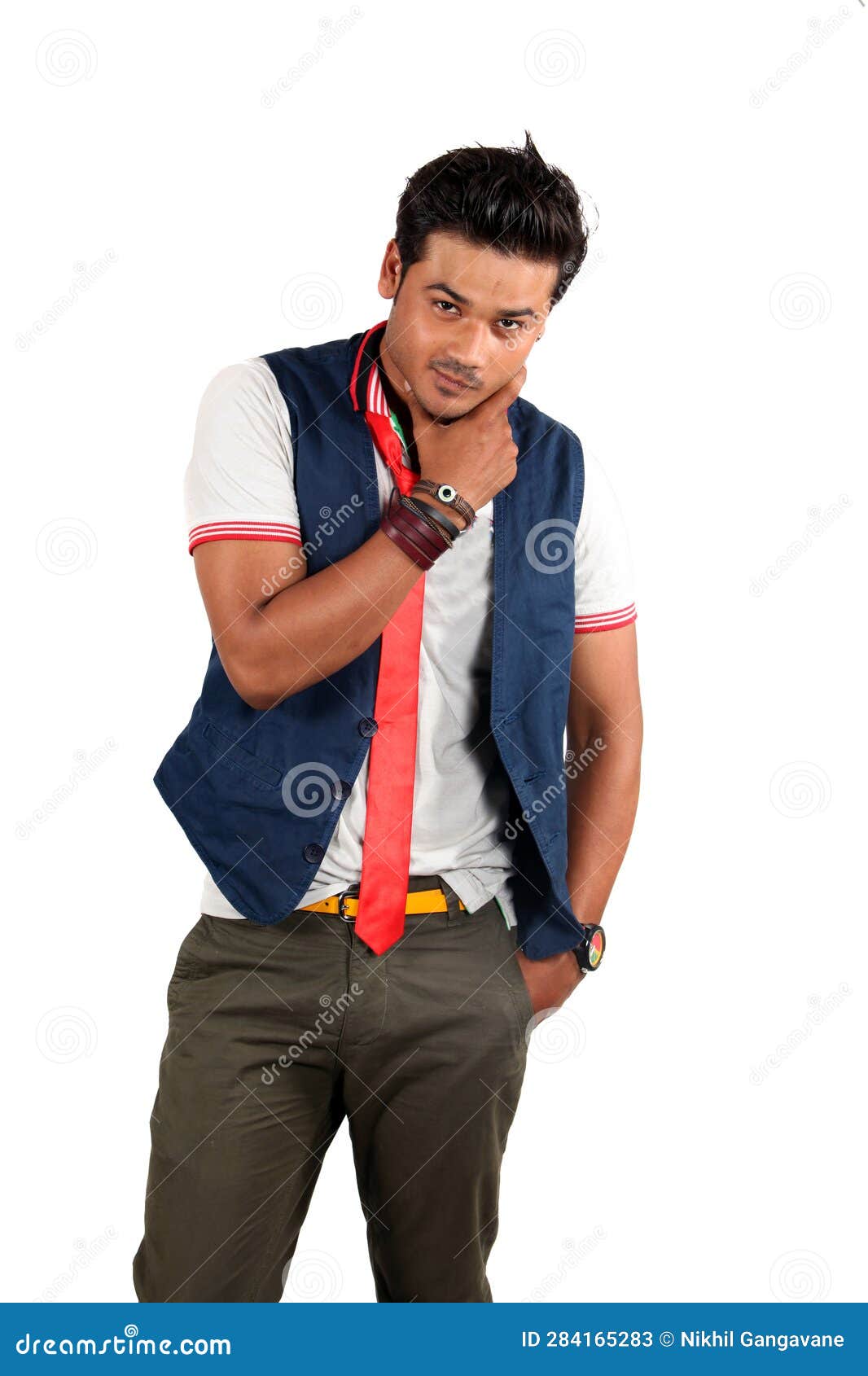 Indian Guy with a Style stock image. Image of styleidnian - 284165283